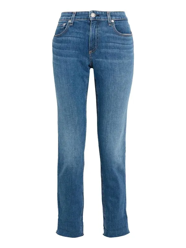 Rag & Bone Dre Boyfriend Jeans - Mid Denim