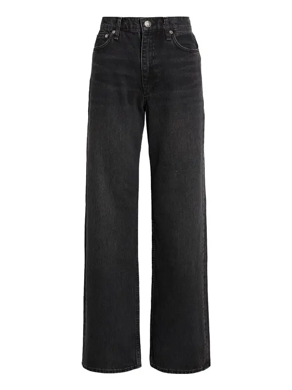 Rag & Bone Shea High-rise Straight-leg Jeans - Charcoal