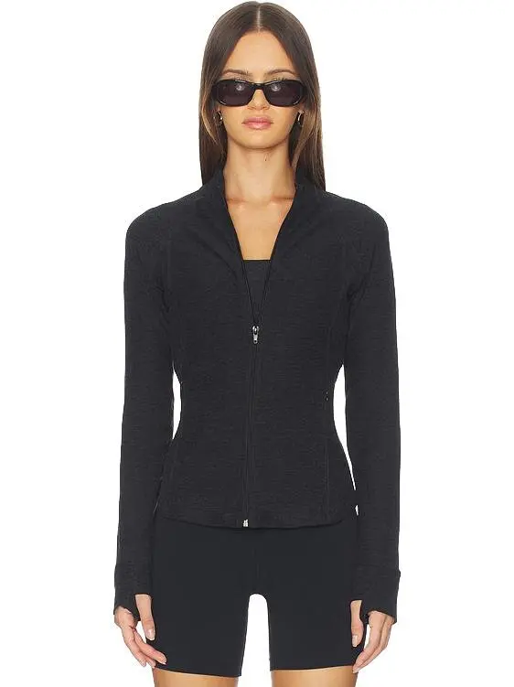 Year Of Ours Stretch Gym Jacket - Heather Black