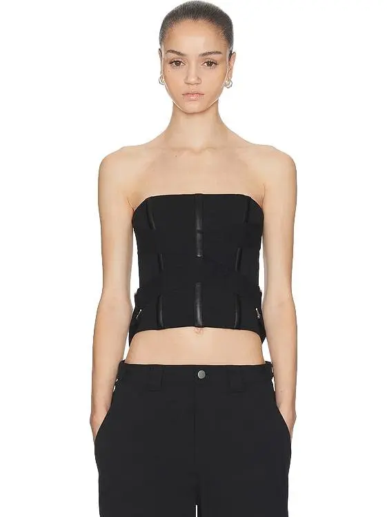 HAELO Interwoven Brace Top - Black