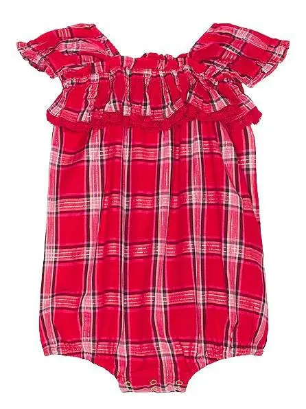 LoveShackFancy Baby Carlita Pinafore - Cherry Jubilee