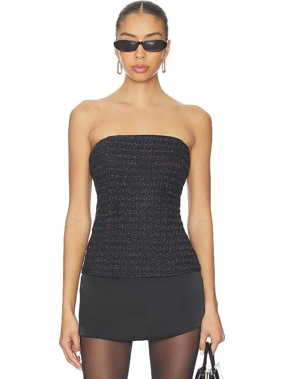 MORE TO COME Camince Strapless Top - Black