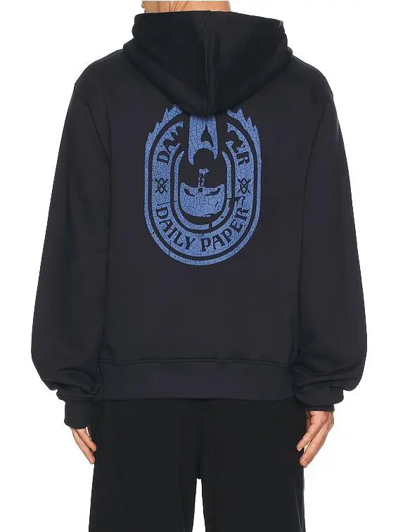 DAILY PAPER Candle Label Hoodie - Sky Captain Blue