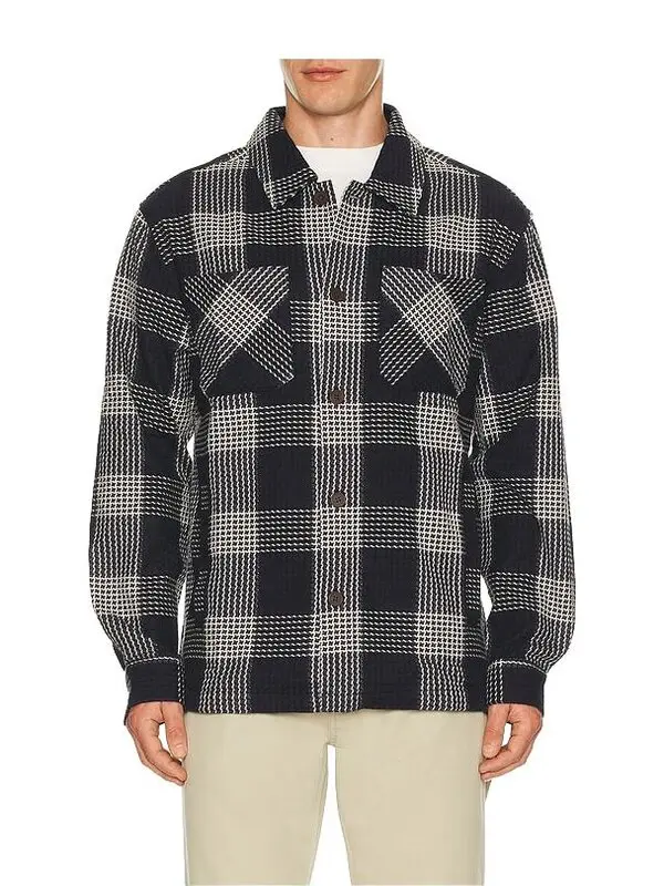 FAIR HARBOR Riptide Shirt Jacket - Waffle Navy