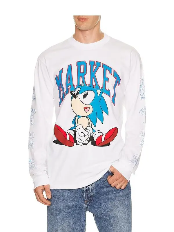 MARKET X Sonic Run Long Sleeve T-shirt - White
