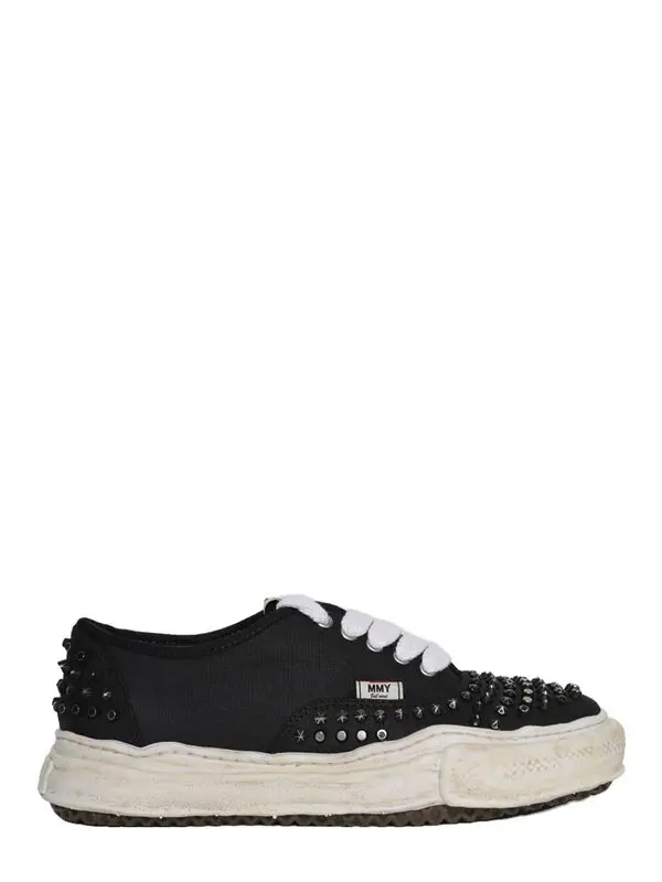 Mihara Yasuhiro Studded Canvas Low-top Sneakers - Black