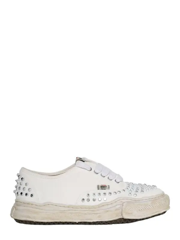 Mihara Yasuhiro Studded Canvas Low-top Sneakers - White