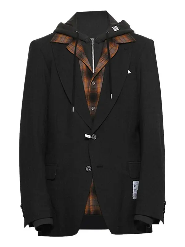Mihara Yasuhiro Triple Layered Blazer - Black