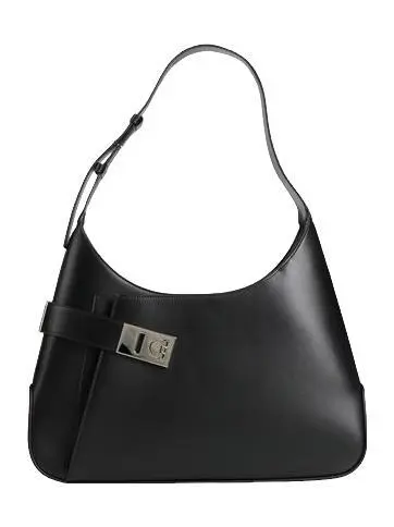 FERRAGAMO Arch Sh L Shoulder Bag In Calfskin - Black