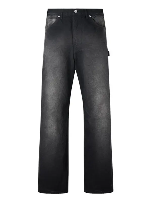 Auralee Straight-leg Cotton Trousers - Black