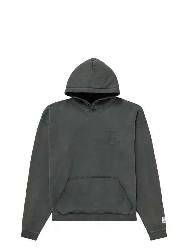 GALLERY DEPT. Oversized Logo-debossed Cotton-jersey Hoodie - Gray