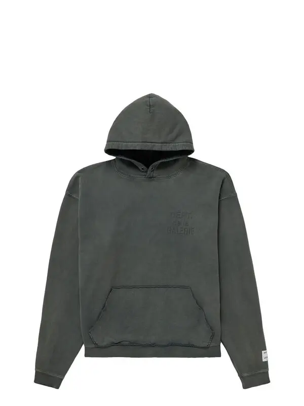 GALLERY DEPT. Oversized Logo-debossed Cotton-jersey Hoodie - Gray