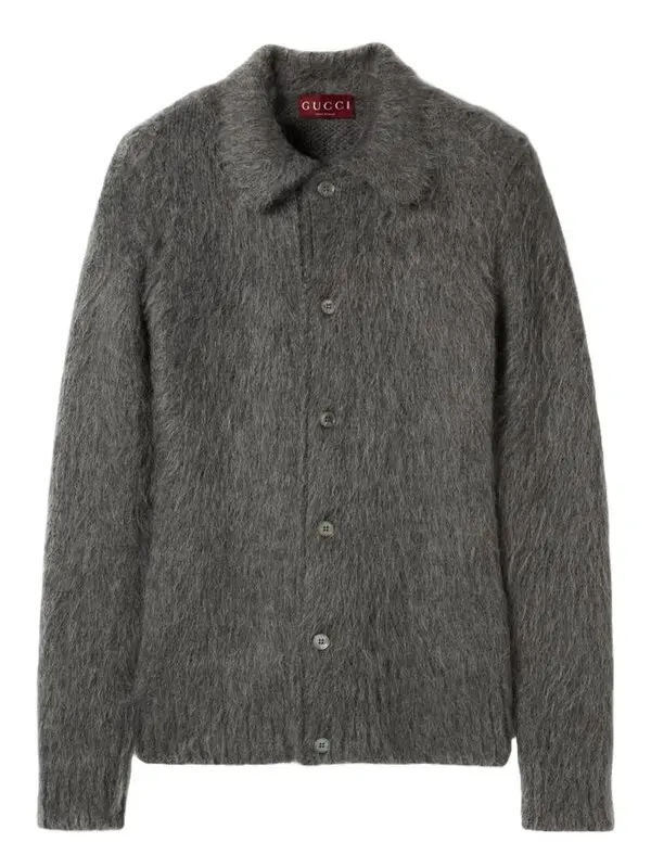 Gucci Mohair Wool Cardigan - Grey