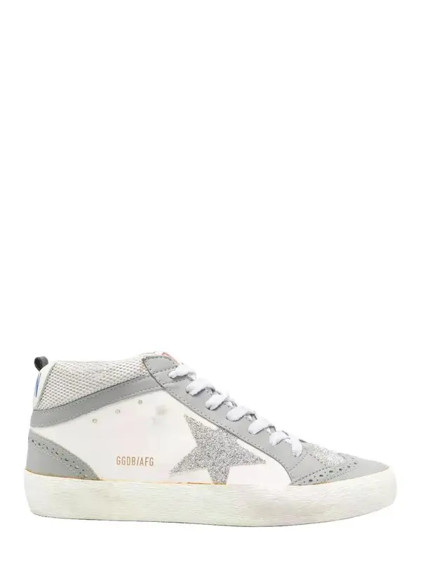 GOLDEN GOOSE Mid Star Lace-up Sneakers - White