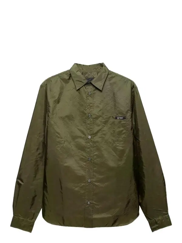 Prada Re-nylon Patch Pocket Shirt - Green