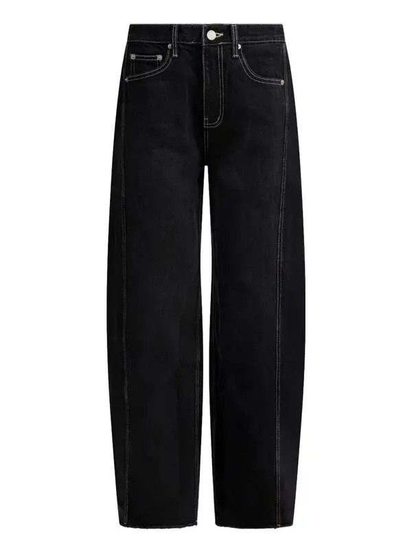 R2W Contrast-stitching Jeans - Black