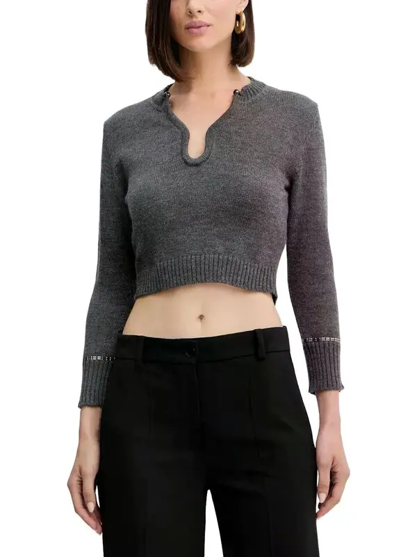 SIMONA CORSELLINI Embellished Sweater - Grey