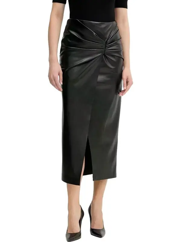 SIMONA CORSELLINI Draped Midi Skirt - Black