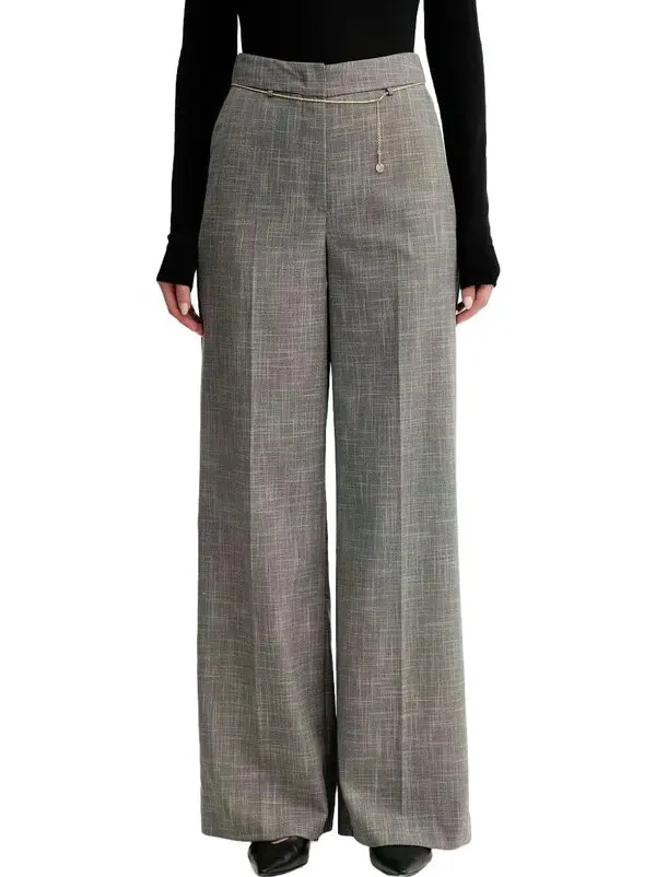 SIMONA CORSELLINI Chain-detail Trousers - Grey