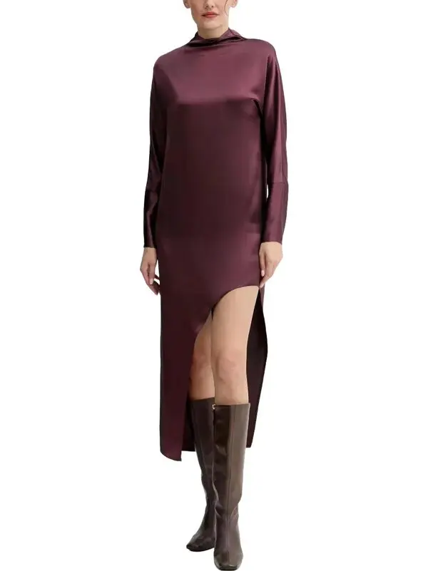 ISABELLE BLANCHE Mock-neck Midi Dress - Purple
