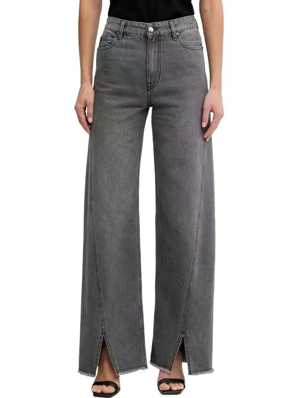SIMONA CORSELLINI Frayed Split Jeans - Grey