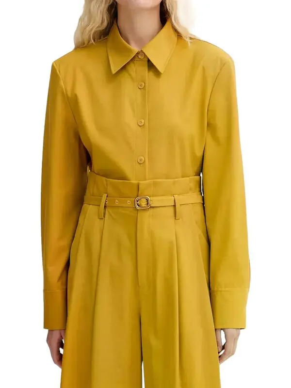 ISABELLE BLANCHE Classic-collar Button-up Shirt - Yellow