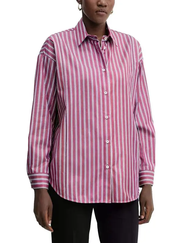 SIMONA CORSELLINI Striped Buttoned Shirt - Red