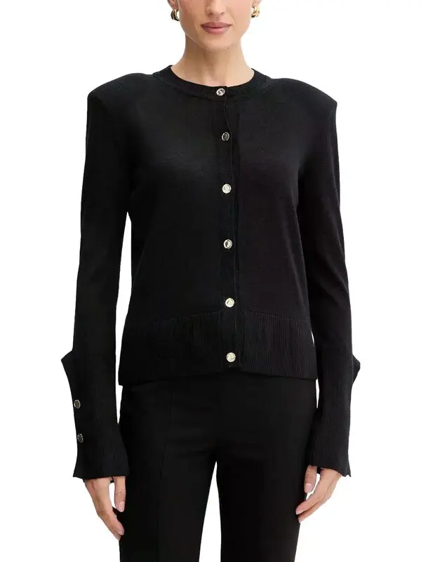 SIMONA CORSELLINI Button-embellished Cardigan - Black