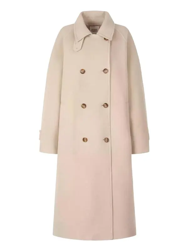 STUDIO TOMBOY Balmacaan Double-breasted Button-up Coat - Neutrals