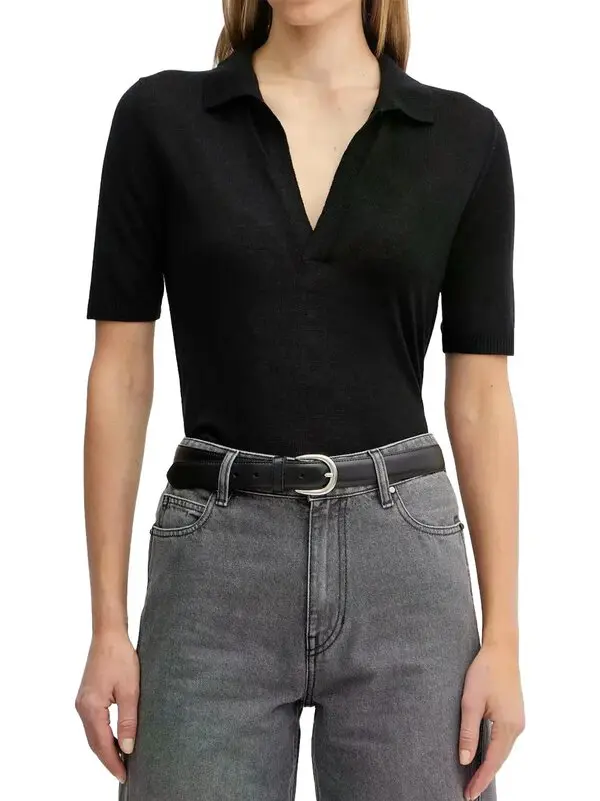 SIMONA CORSELLINI Short-sleeve Top - Black