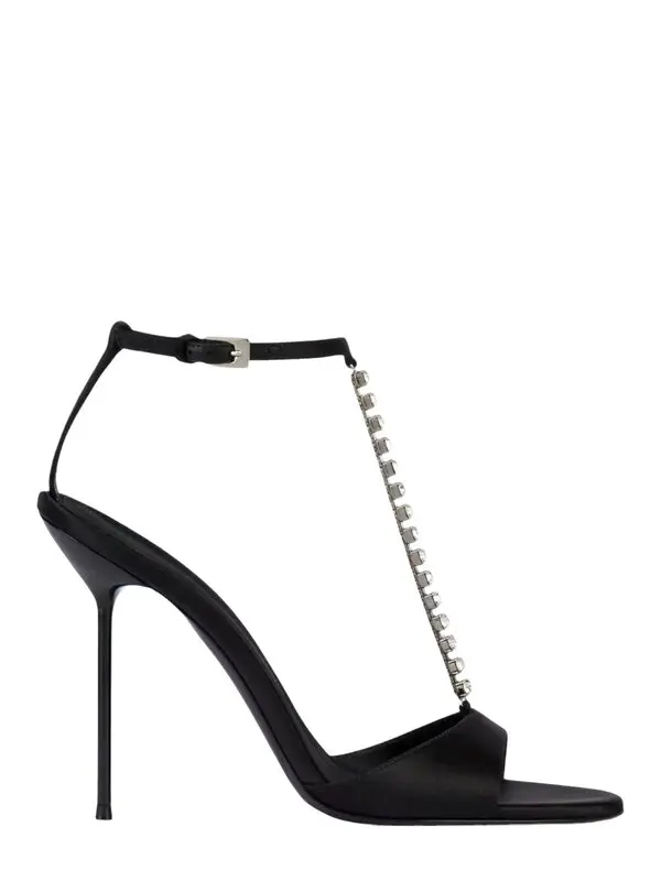Paris Texas 105mm Lidia Chain Heel Sandals - Black