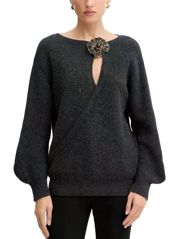 SIMONA CORSELLINI Appliqué-detail Sweater - Grey