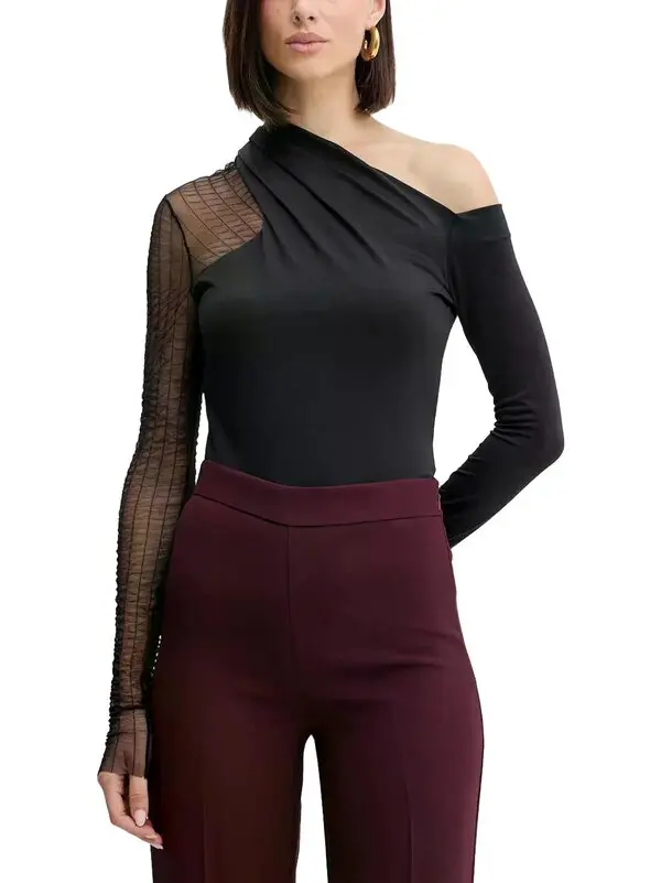 SIMONA CORSELLINI One-shoulder Top - Black