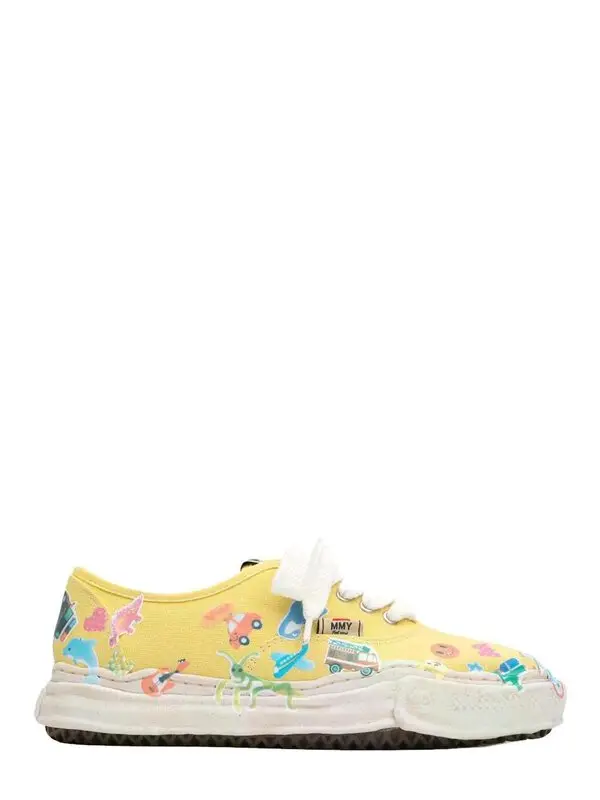 Mihara Yasuhiro Baker Sticker-print Low-top Sneakers - Yellow
