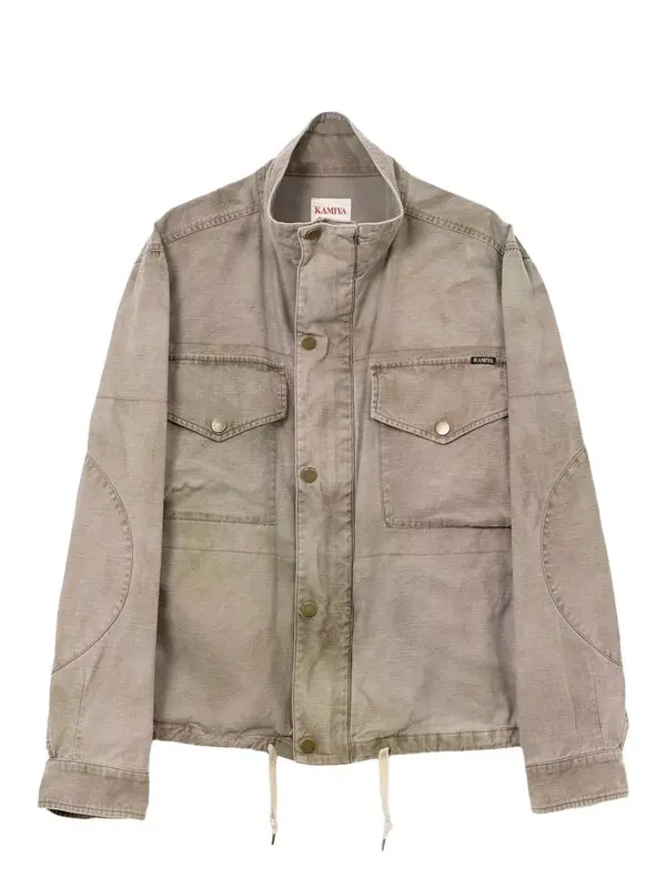 KAMIYA Flap-pocket Denim Jacket - Grey