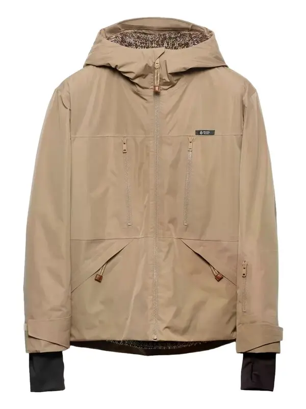 Prada Hooded Zip-fastening Jacket - Neutrals