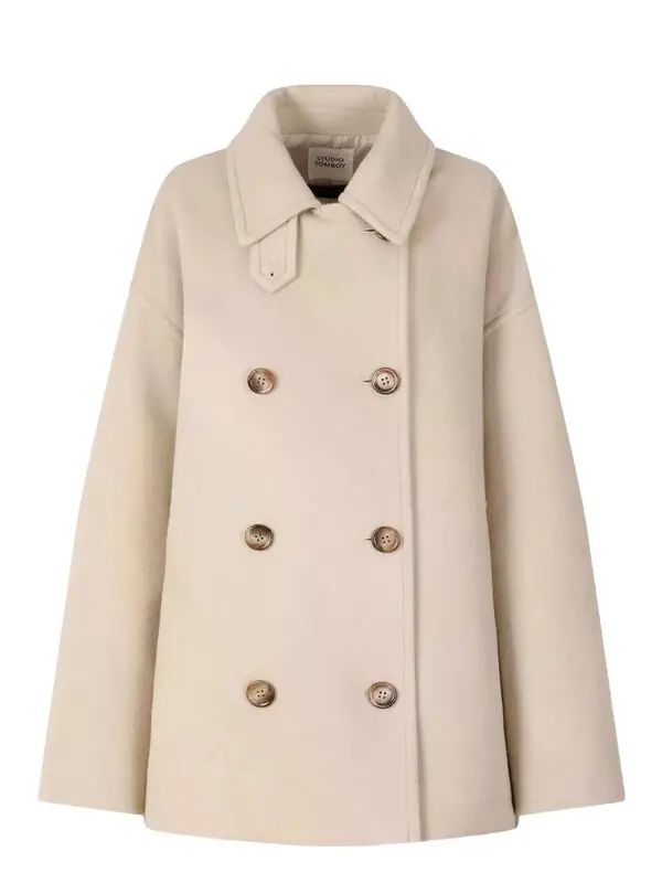 STUDIO TOMBOY Double-breasted Pea Coat - Neutrals
