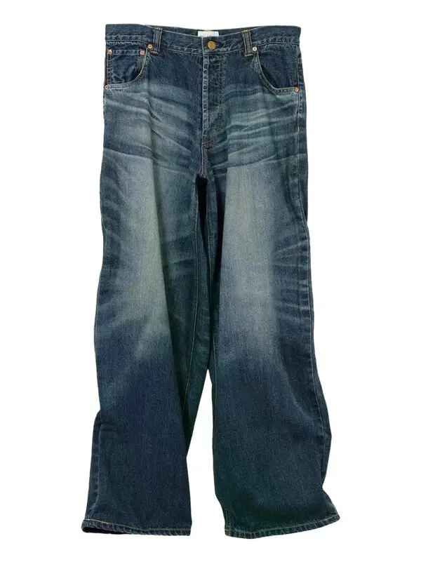 KAMIYA Wire Wide-leg Jeans - Blue
