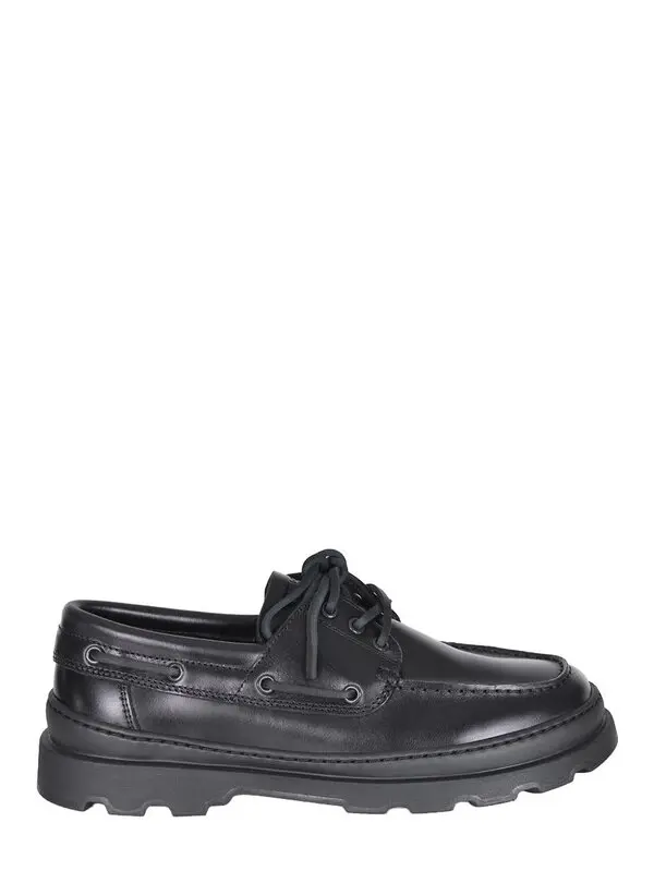 Camper Leather Moccasins - Black