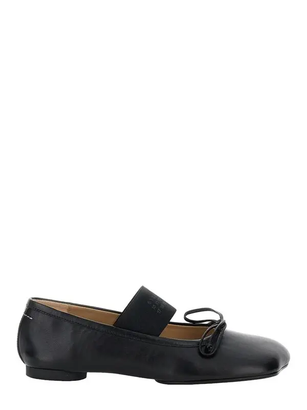 MAISON MARGIELA Leather Ballerina Shoes - Black