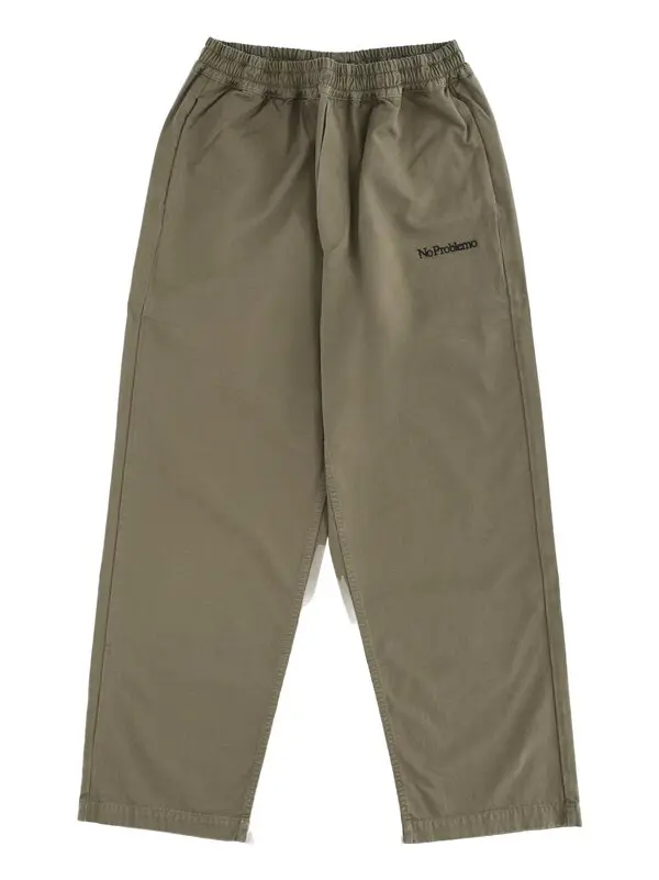 NO PROBLEMO Logo Adorned Pants - Green
