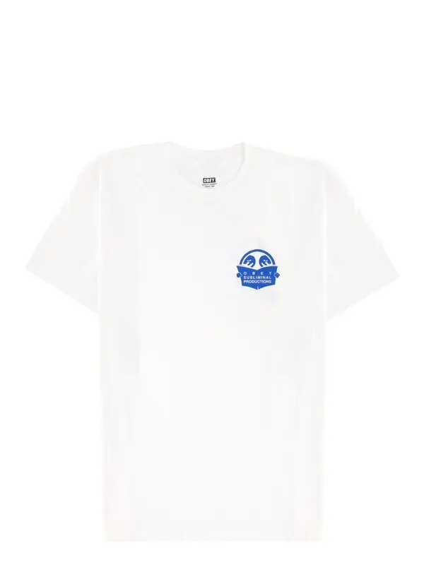 Obey Subliminal Productions" T-shirt - White