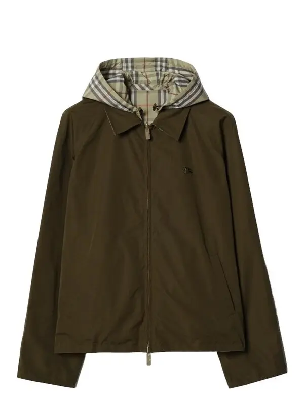 Burberry Reversible Check Cotton Harrington Jacket - Marsh Green