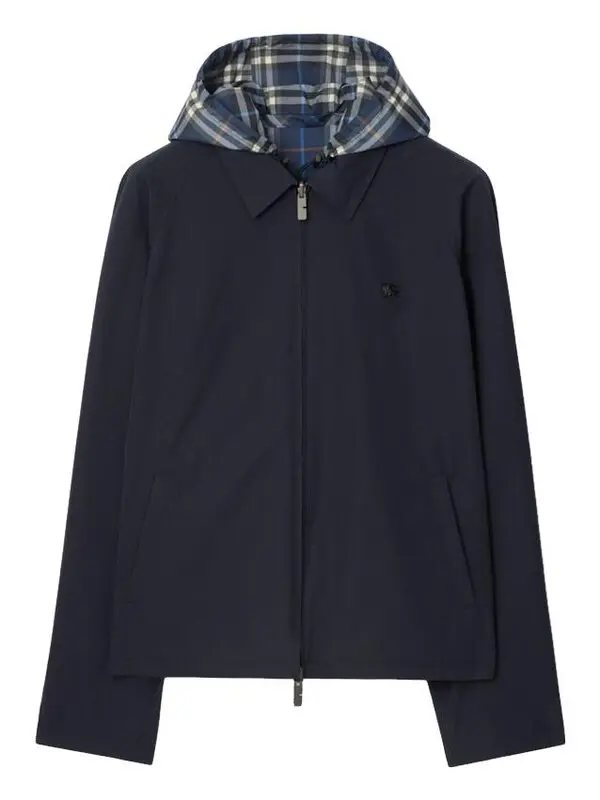 Burberry Reversible Check Cotton Harrington Jacket - Silhouette Blue