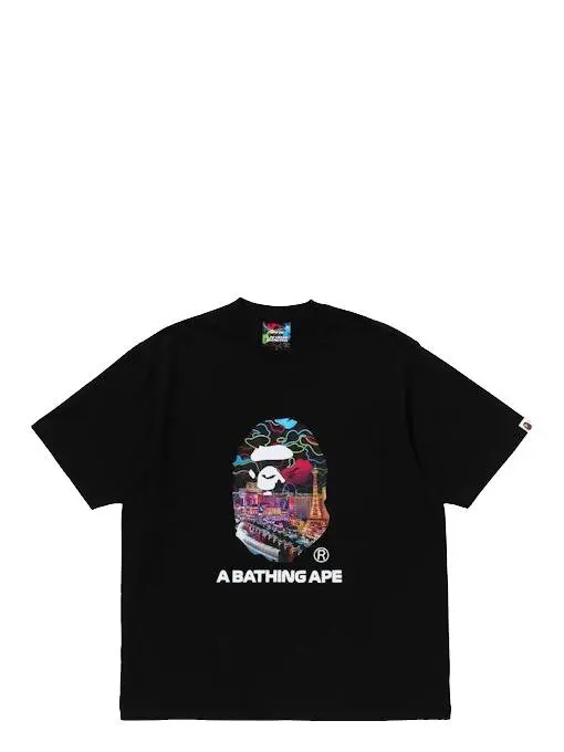 A BATHING APE X F1lva Bathing Ape Relaxed Fit Tee Shirt - Black