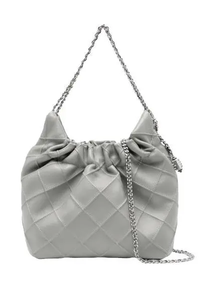 Tory Burch Fleming Mini Hobo Bag - Gray