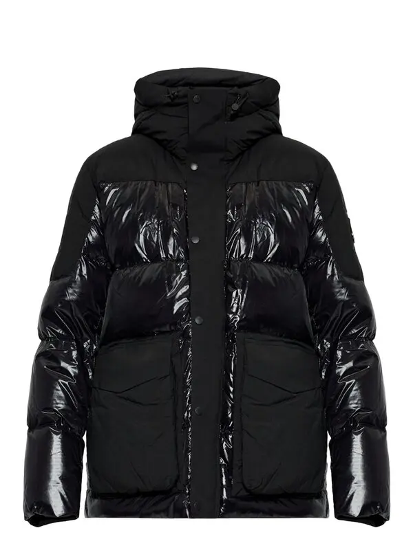Moose Knuckles Hooded Down Jacket - Black
