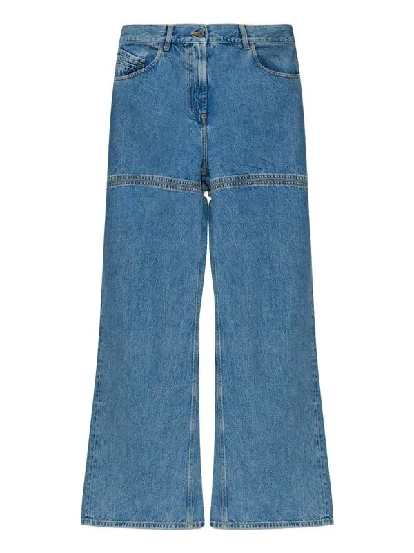 Attico Wide-leg Jeans In Denim - Blue