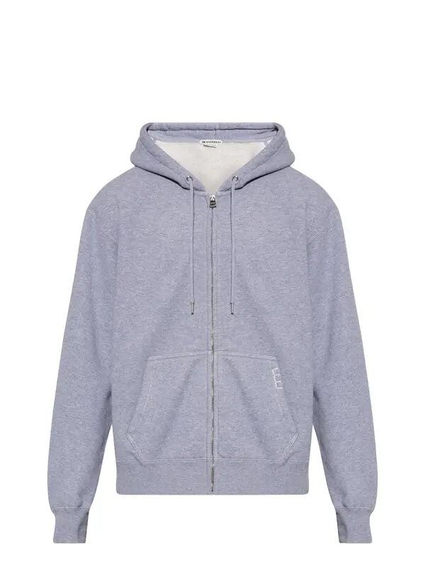 JW Anderson Hooded Zip-up Sweatshirt - Grey