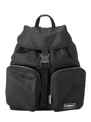 Burberry Nylon Flip Backpack - Black